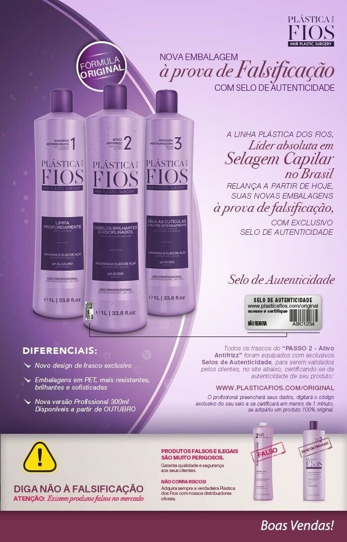 Plastica Dos Fios Brazilian Keratin Treatment - Cadiveu Professional ...